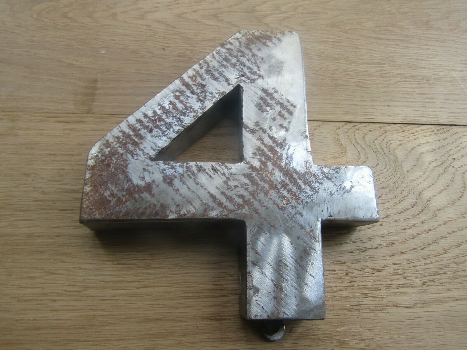 8" Number 4 Sign metal industrial rustic Words sign letters wall art ...