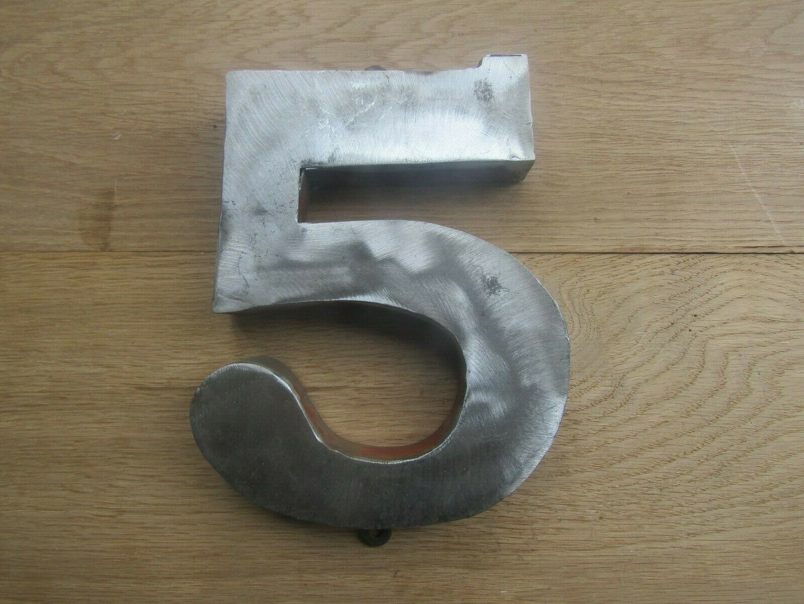 8" Number 5 Sign metal industrial rustic Words sign letters wall art ...