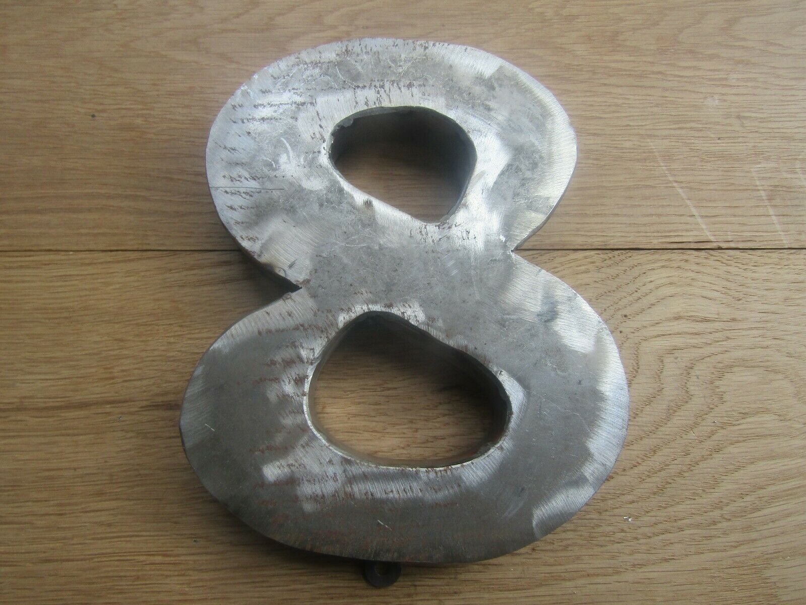 8" Number 8 Sign metal industrial rustic Words sign letters wall art ...