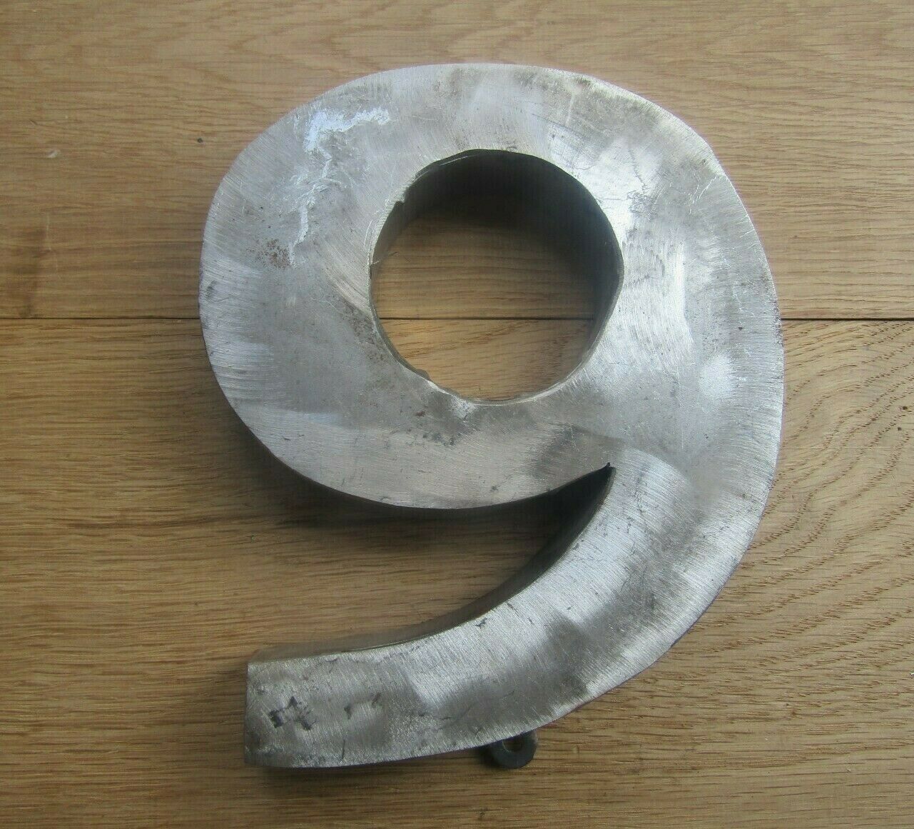 8" Number 9 Sign metal industrial rustic Words sign letters wall art ...