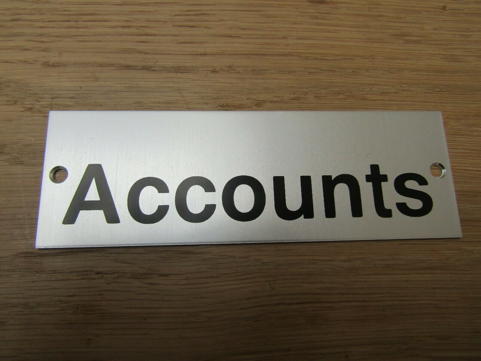 Accounts Door Sign Plaque Rectangular Satin Aluminium | Ironmongery World