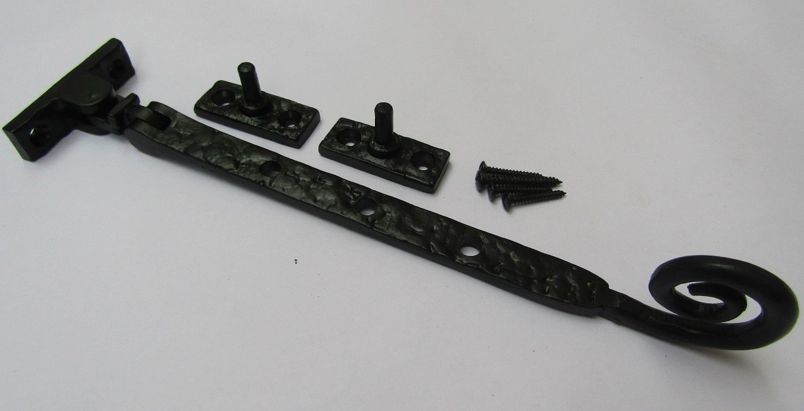 Cast iron curly - black antique old vintage victorian style window ...