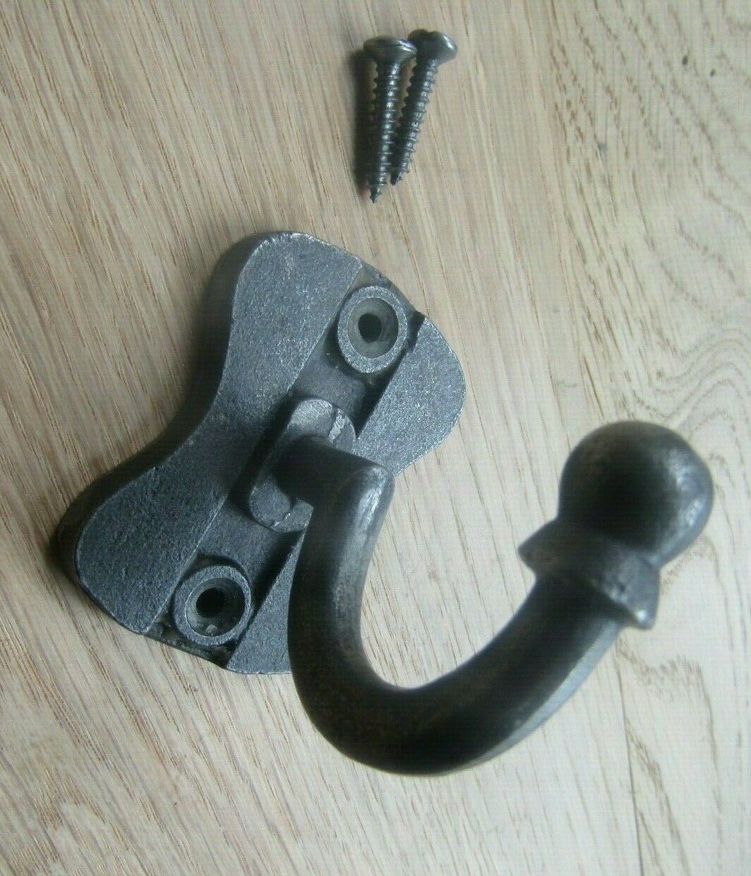 Cotswold Rustic Cast iron single robe hook hanging utility hooks peg ...