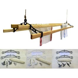 4 lath victorian kitchen ceiling pulley Clothes horse airer dryer rack ...
