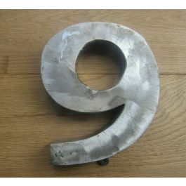 8" Number 9 Sign metal industrial rustic Words sign letters wall art ...