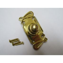 Buy 70mm Art Nouveau Door Bell Push - Polished Brass | Ironmongery World
