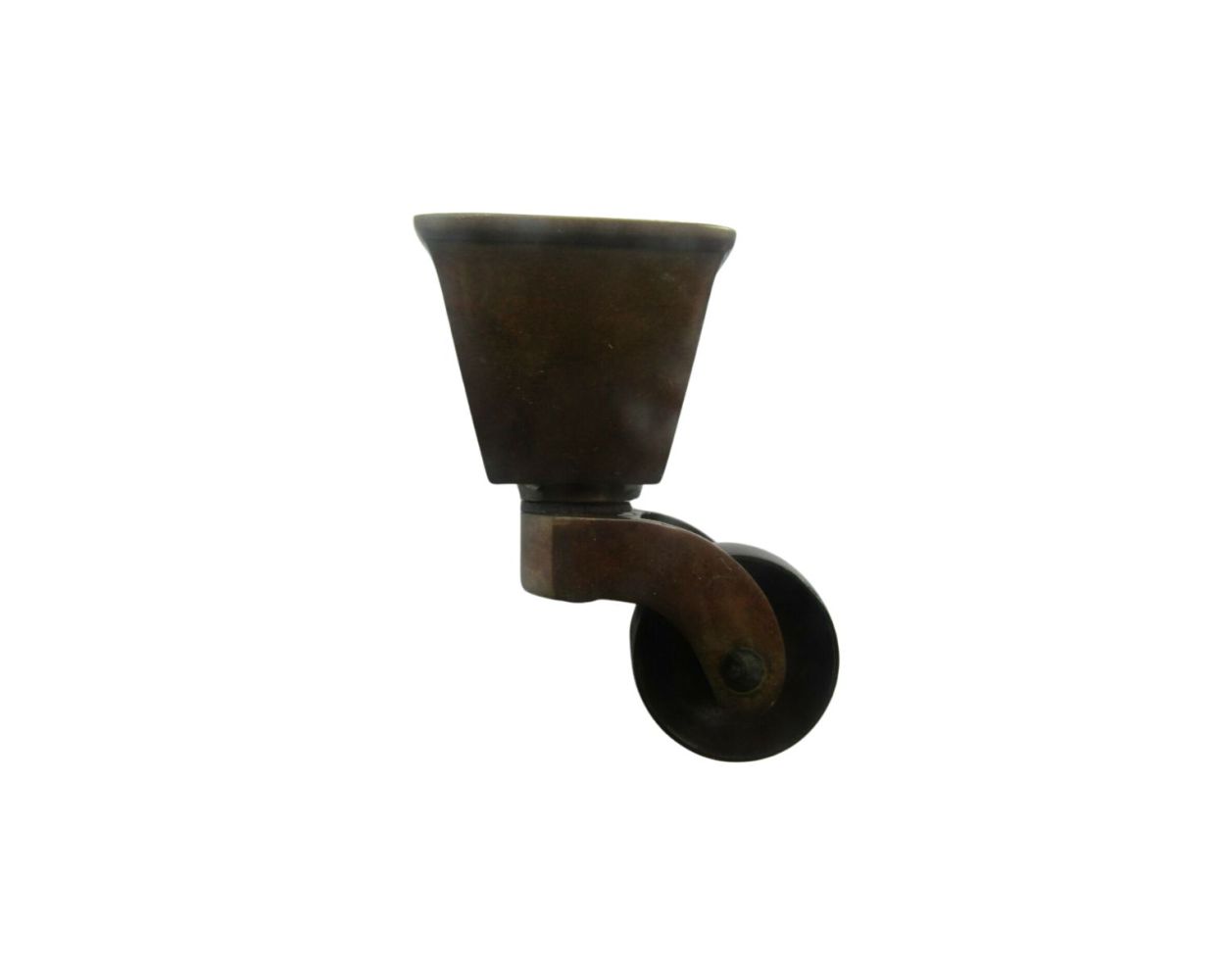 Buy 80mm Furniture Square Cup Castor - Antique Brass | Ironmongery World
