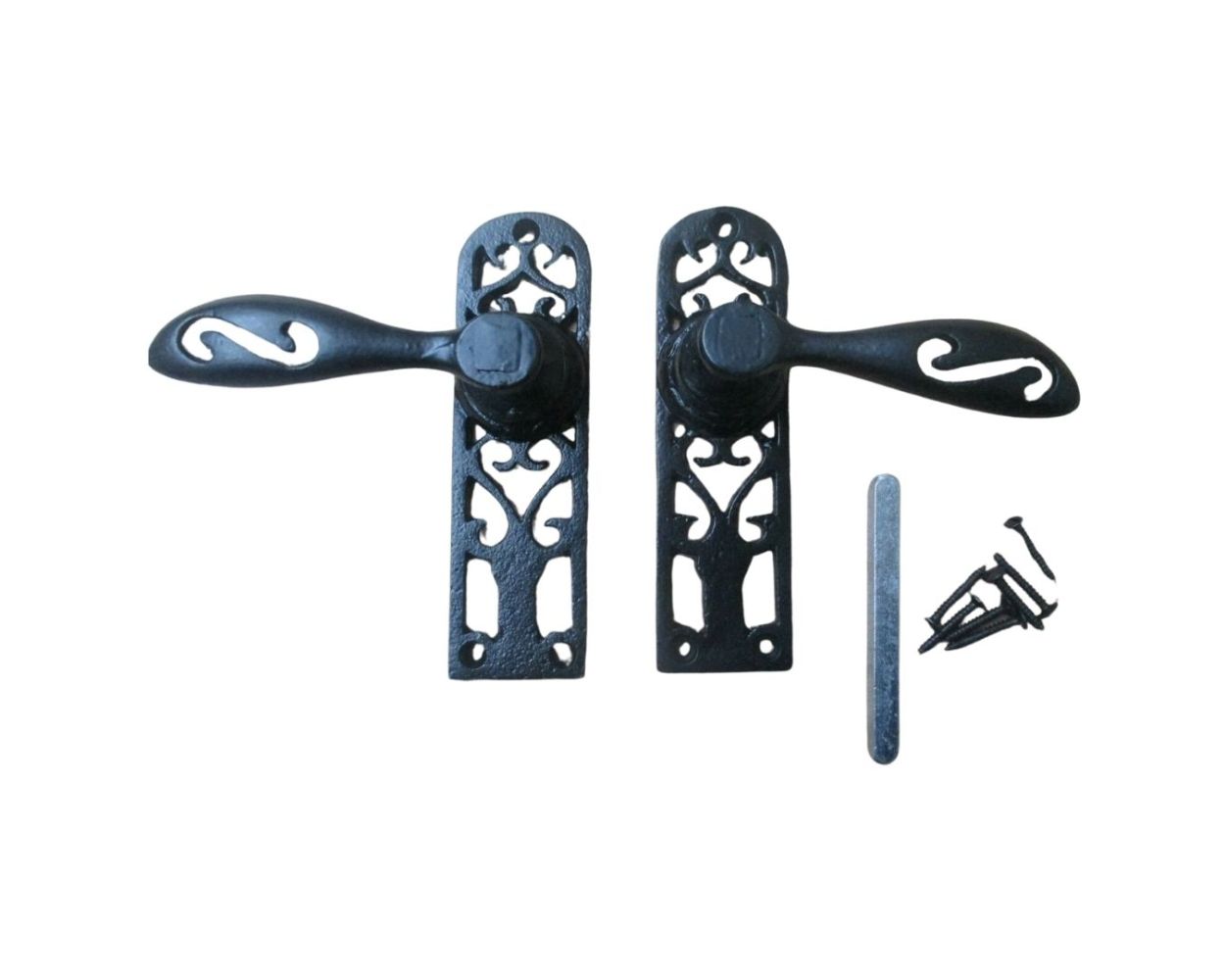 Buy 134mm Vintage Cottage Door Latch Handle - Black Antique ...