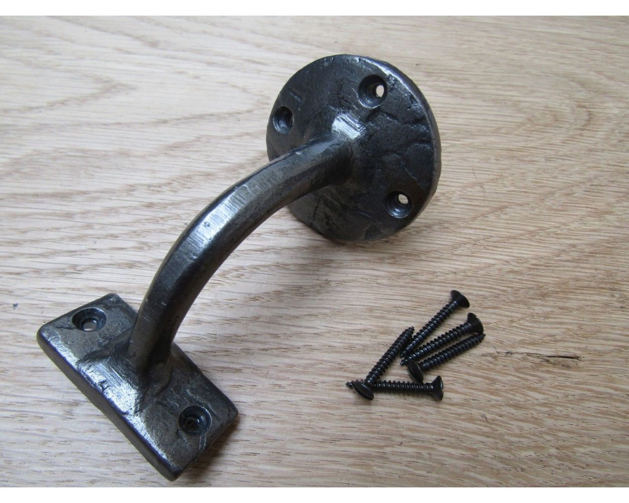 Solid cast iron vintage hand rail stair bracket bannister support rod ...