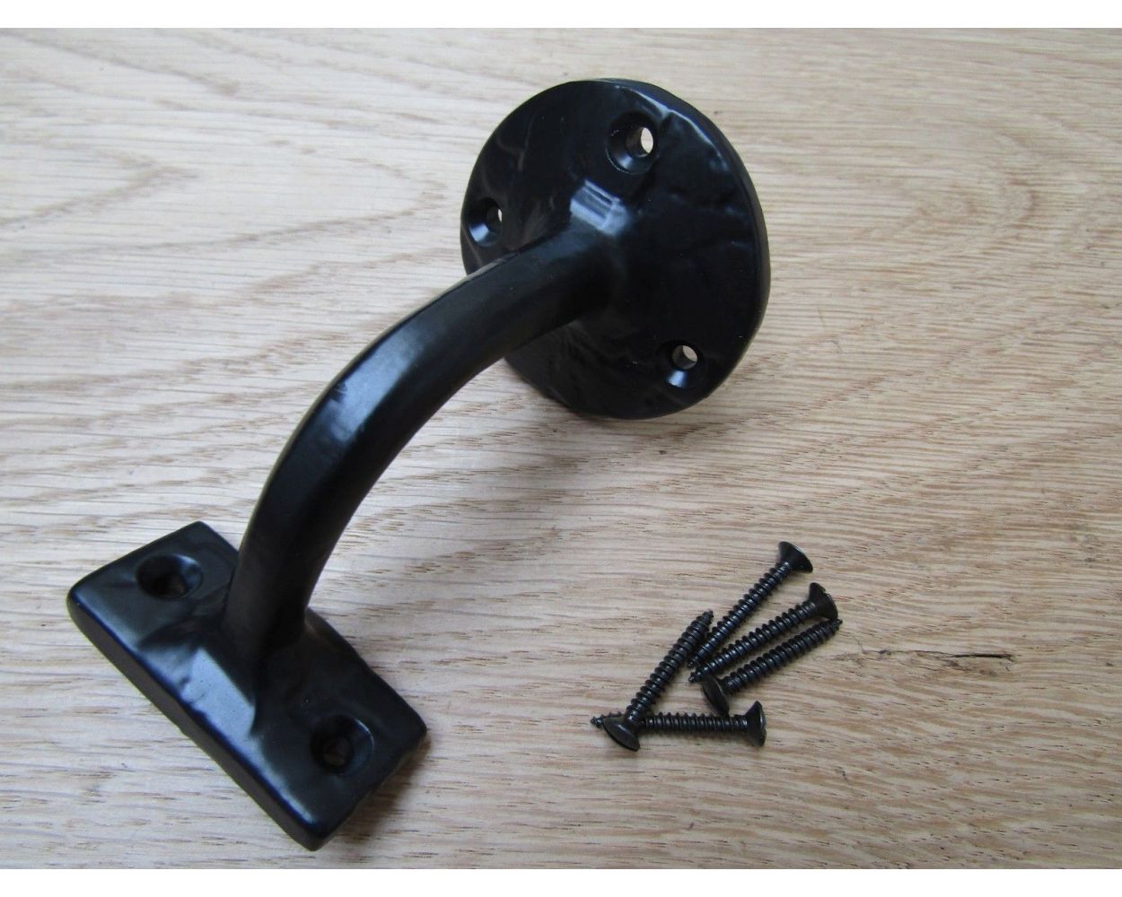 Solid cast iron vintage hand rail stair bracket bannister support rod ...