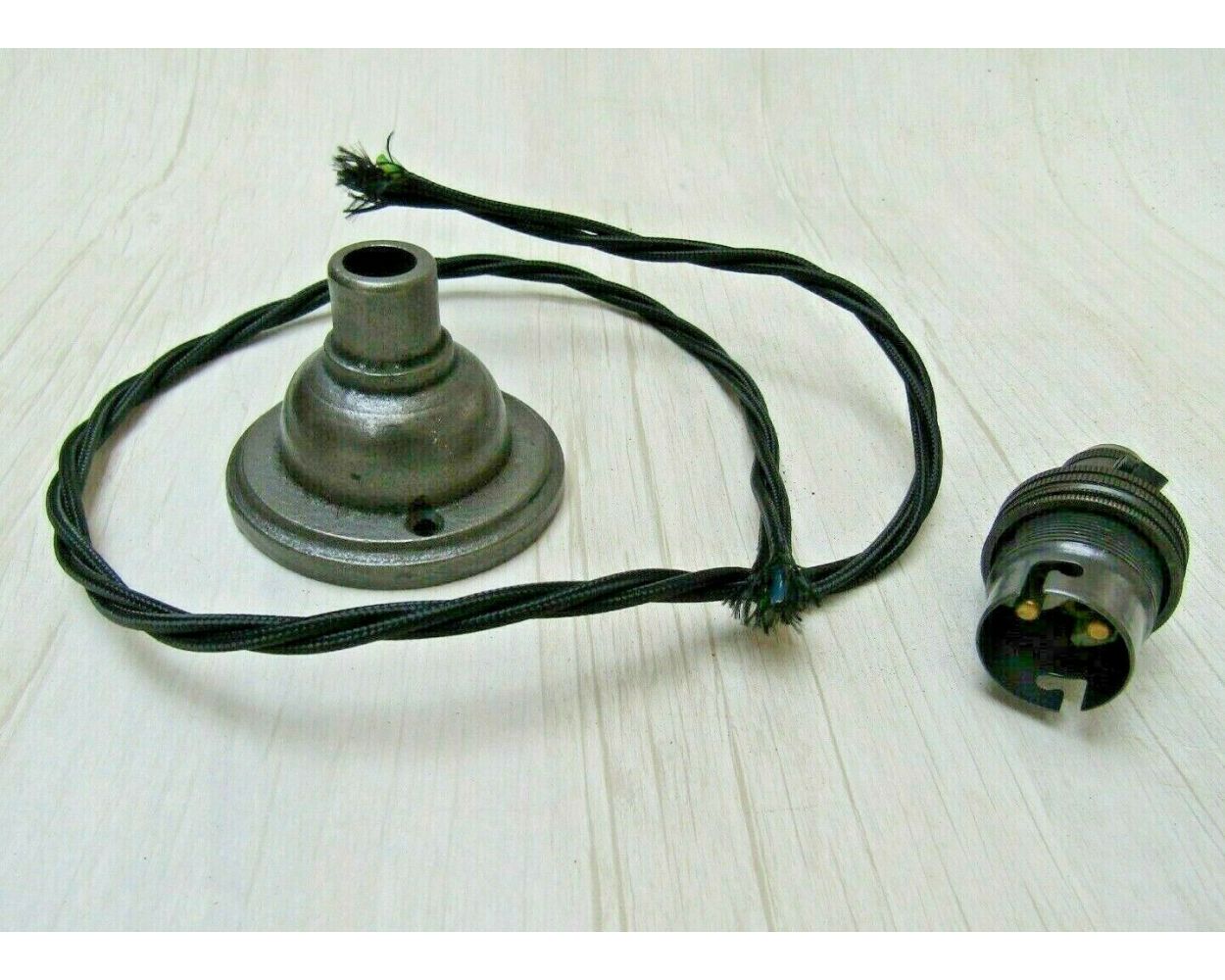 Cast iron rustic vintage old retro industrial flange pendant light ...