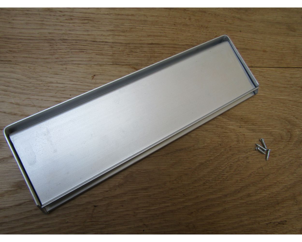 Buy a 10-inch Face Fix Letter Plate - Satin Aluminium | Ironmongery World