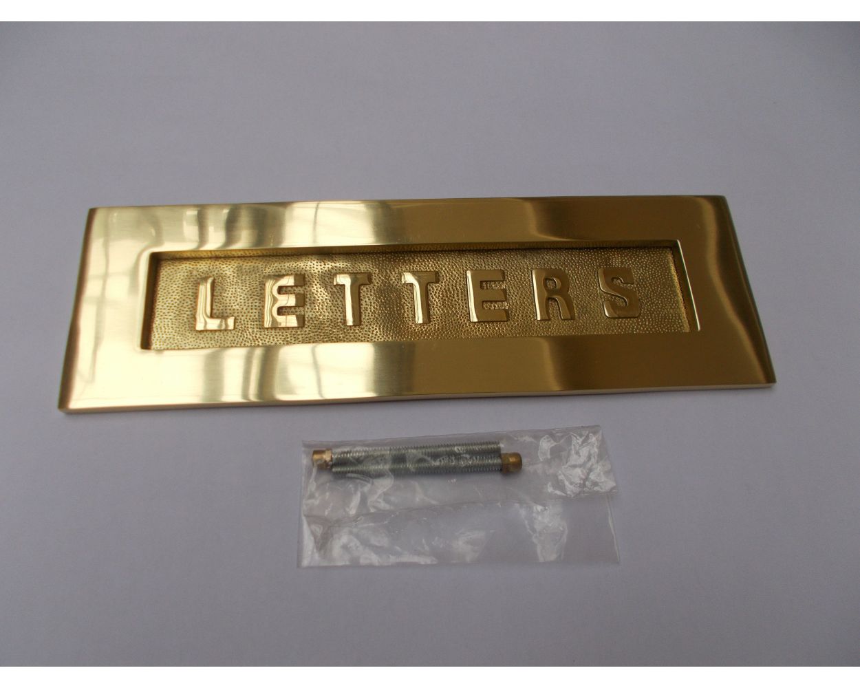 Buy 12-inch Letters Embossed Letter Plate - Polished Brass ...