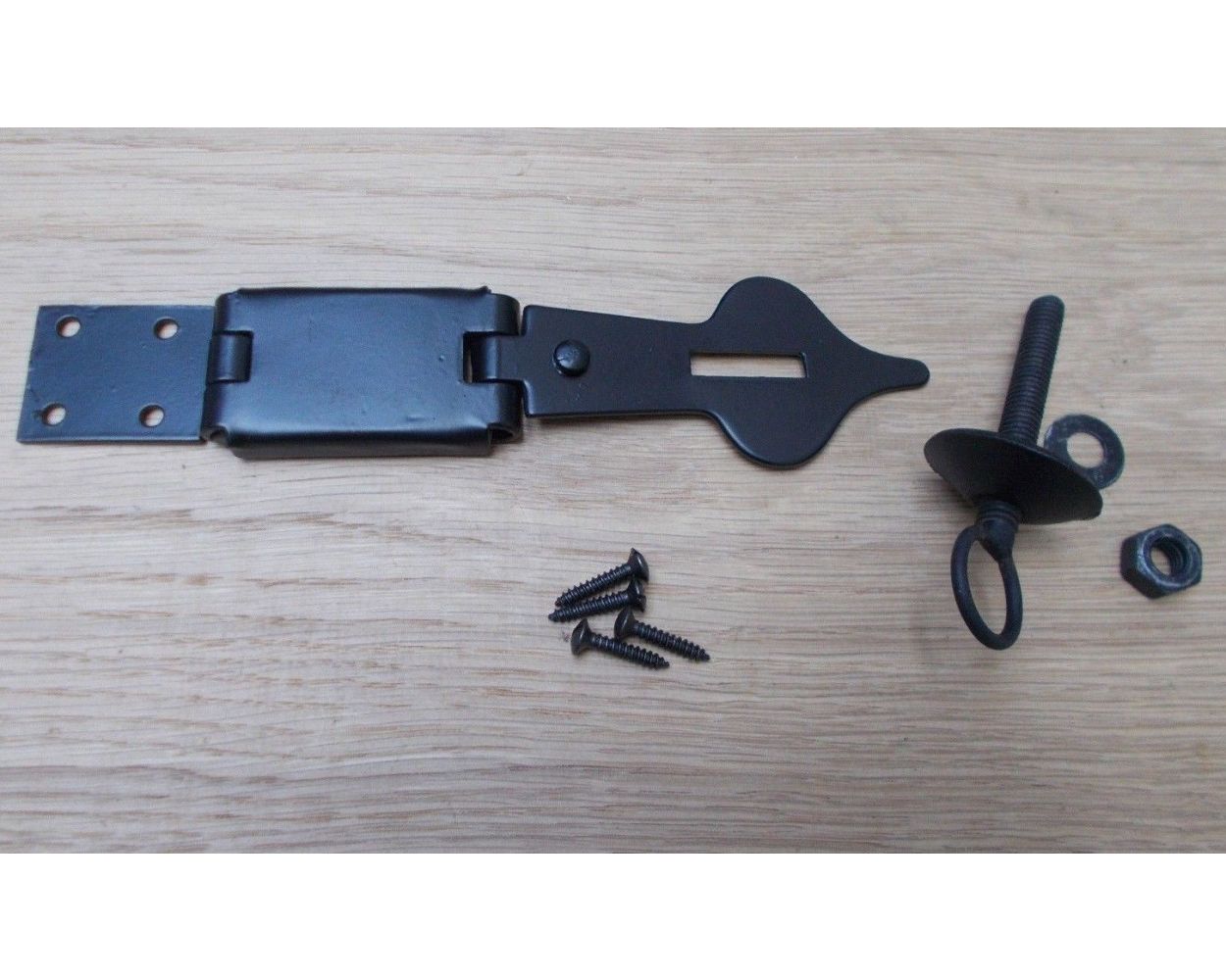 Buy 185mm Swivel Safety Hasp and Staple - Black | Ironmongery World