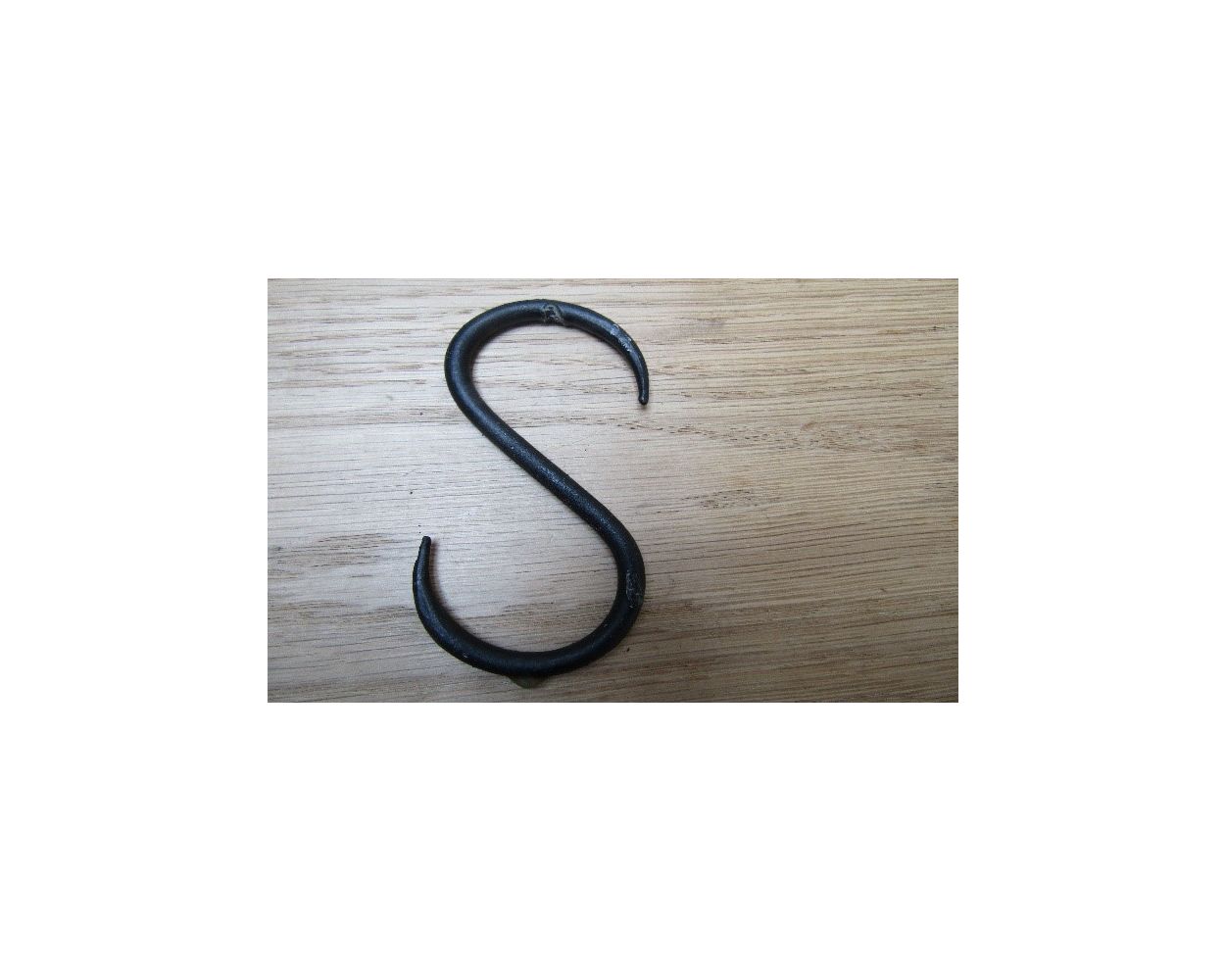 80mm Handforged S Hook Black Wax | Ironmongery World