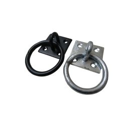 Buy 50mm Black Ring on Plate | Ironmongery World | Ironmongery World