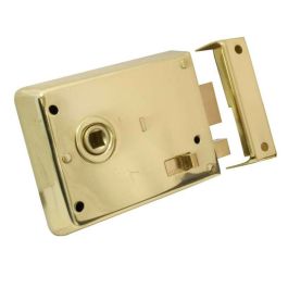Buy 4 inch Steel Rim Latch with Snib Brass | Rim Latches | Ironmongery ...
