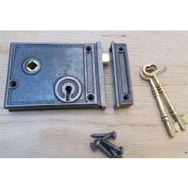 Buy Vintage Horizontal Rim Lock Antique Cast Iron | Rim Locks ...