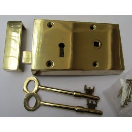 Buy Polished Brass Construction Left Hand Rim Lock | Rim Locks ...