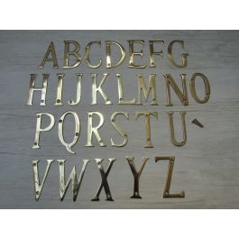 Buy a 3-inch Letter I Name Plaque Sign - Polished Brass | Ironmongery World