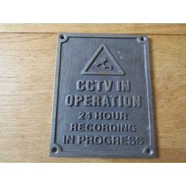 CCTV In Operation Plaque | Ironmongery World