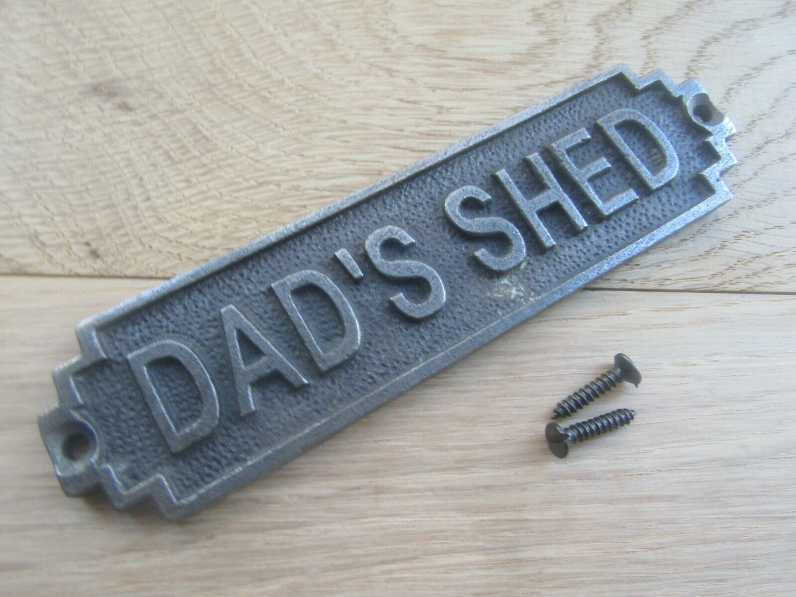 Dad's Shed Plaque Sign Antique Iron | Ironmongery World® | Ironmongery ...