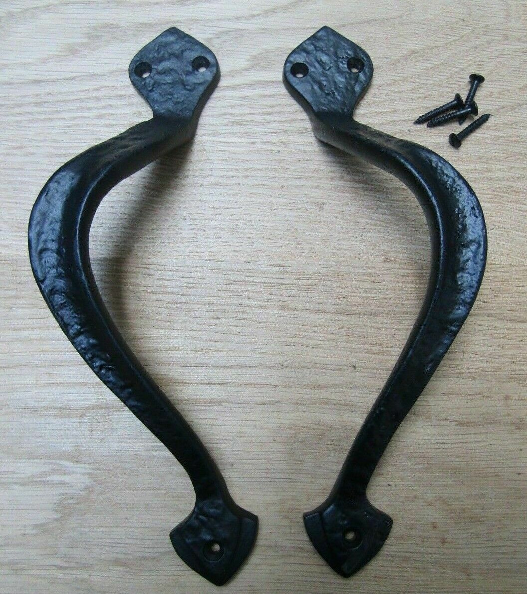 Pair Of Art FOXCOTE Door Pull Handles Black Antique | Ironmongery World
