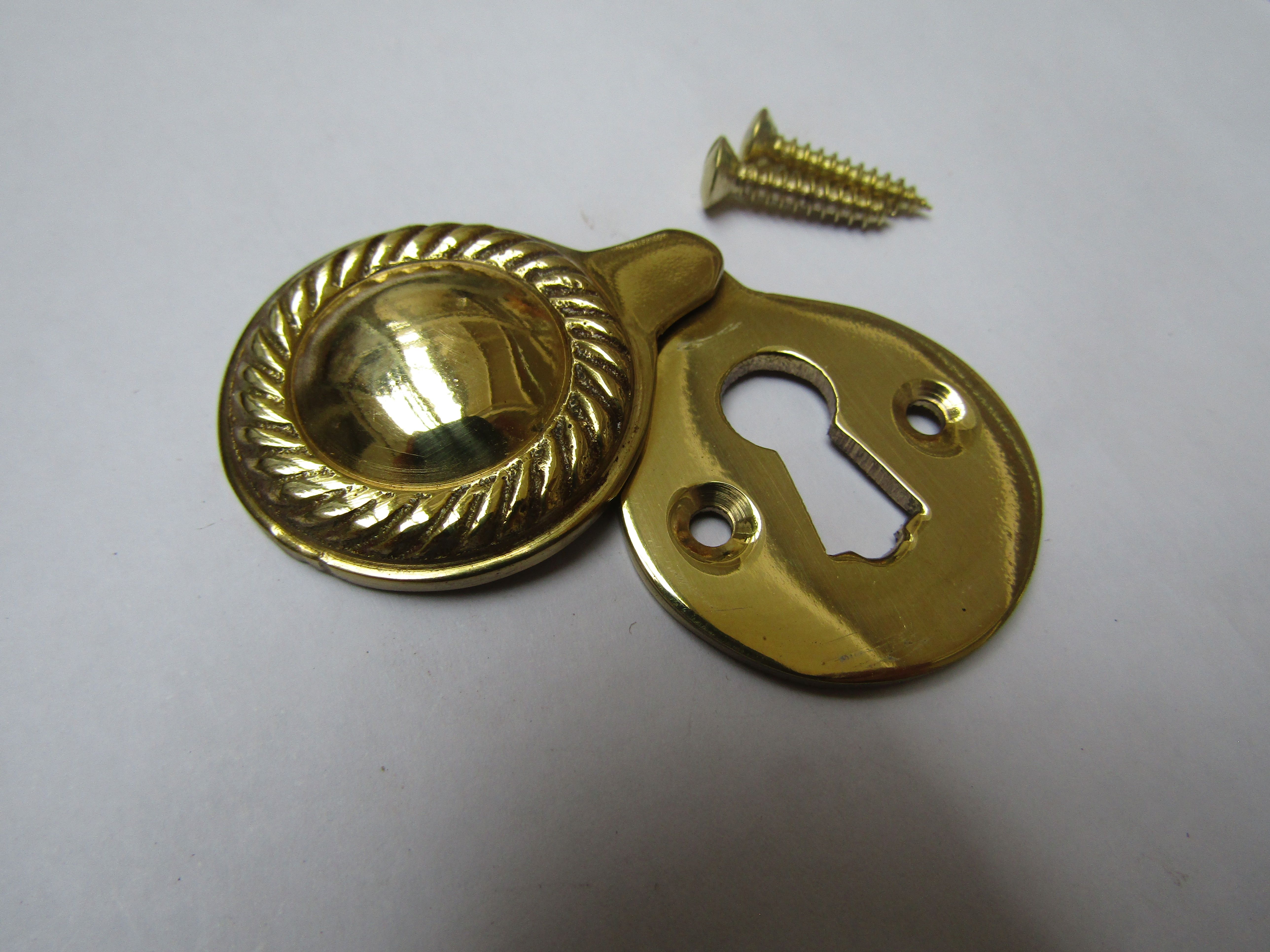 Solid Brass Keyhole Key Hole Plate Covers Door Lock Escutcheons ...