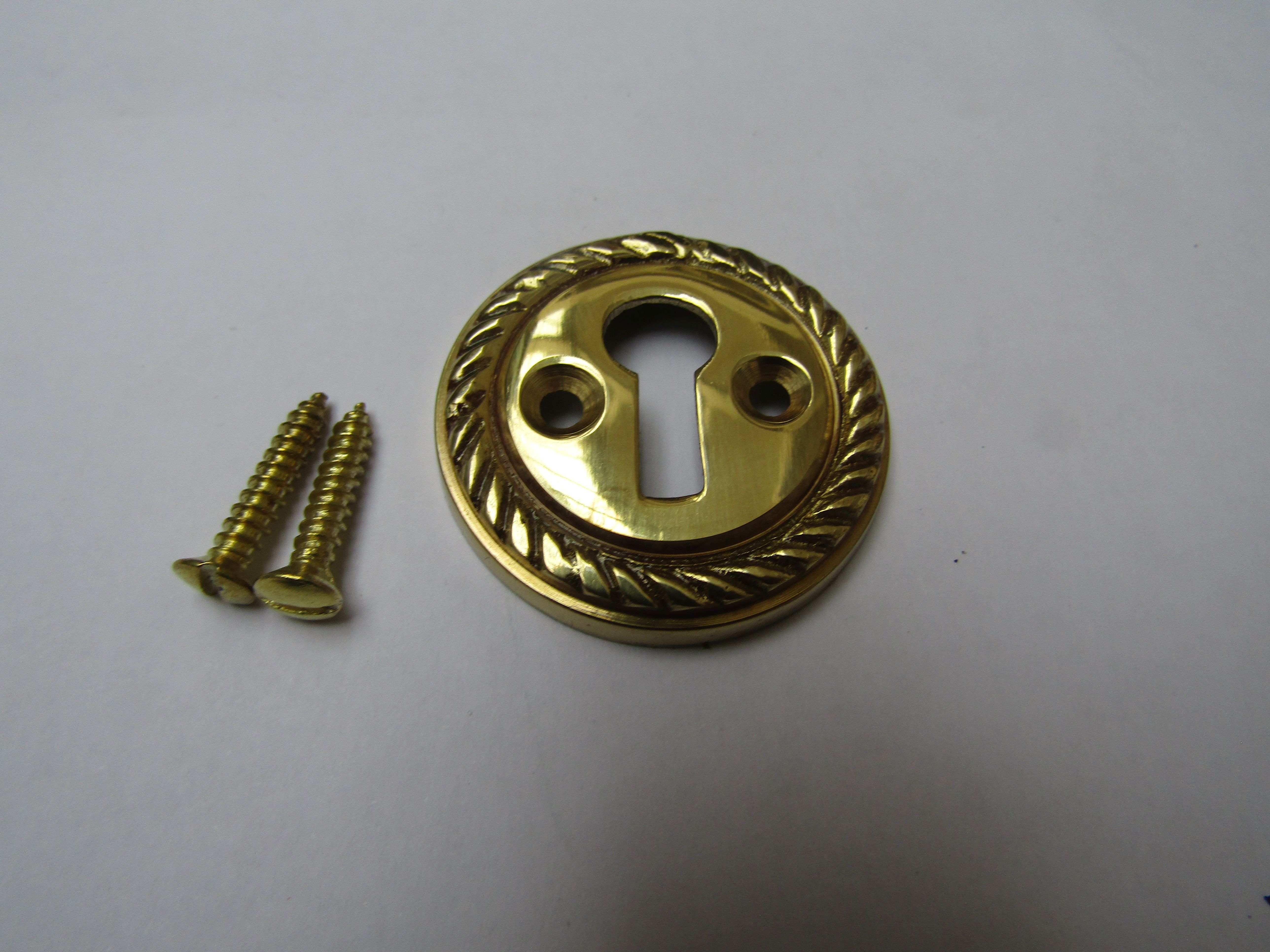Solid Brass Keyhole Key Hole Plate Covers Door Lock Escutcheons ...