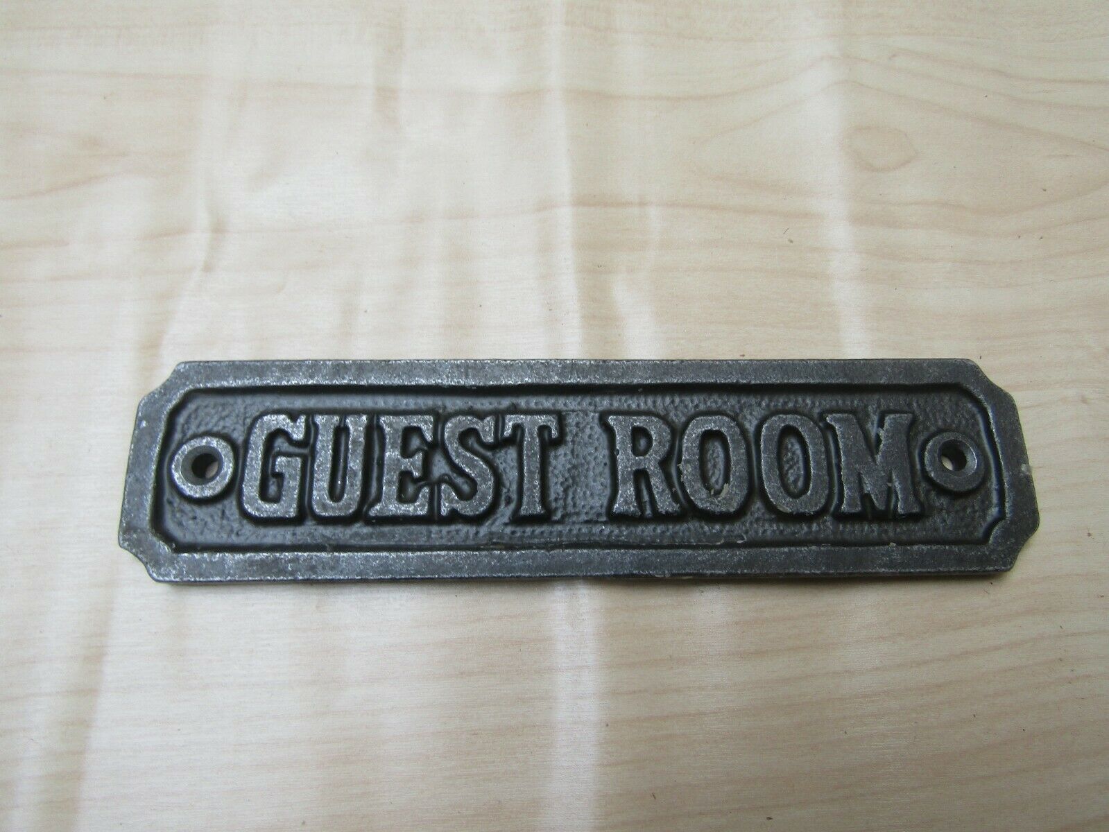 Cast Iron Guest Room Door Plaque | Ironmongery World