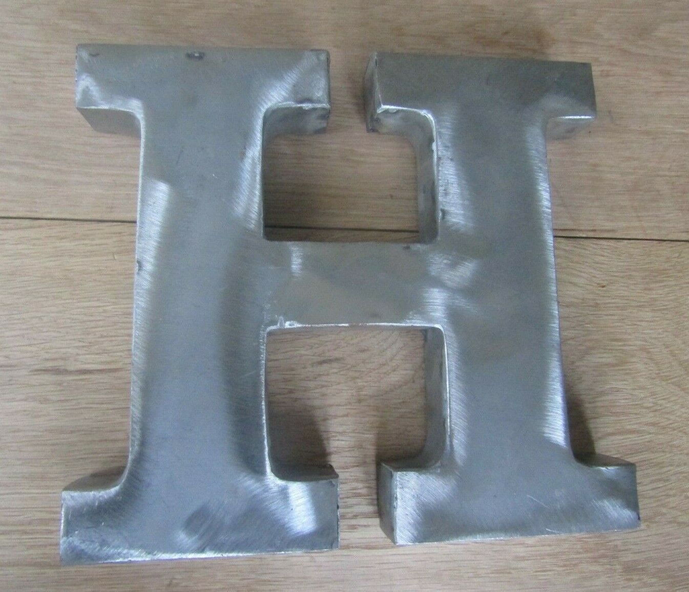 8" Letter H metal industrial rustic Words sign letters wall art ...