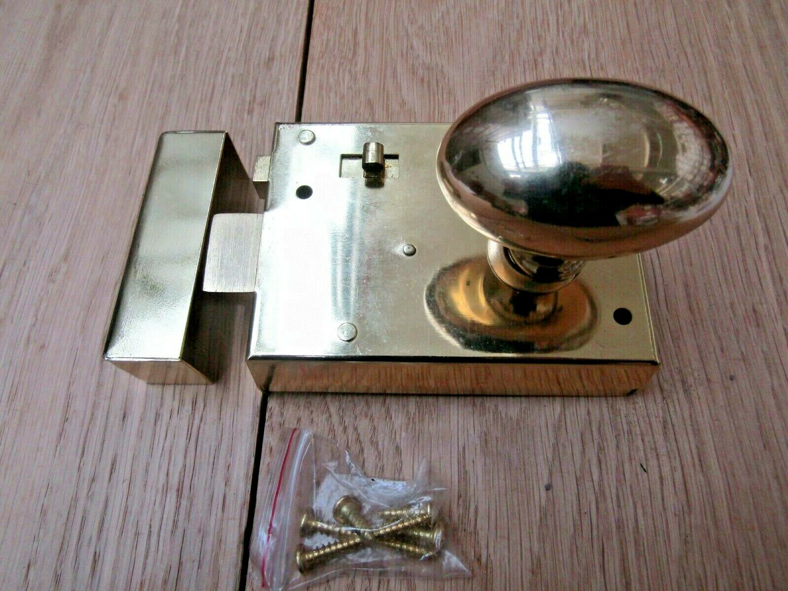 4" Rim Latch Brass & Oval Rim Brass Set | Ironmongery World