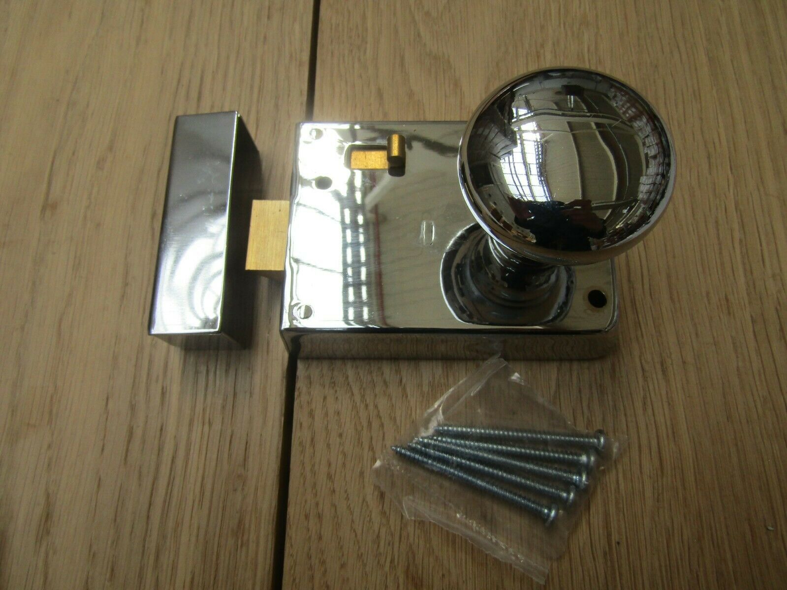 4" Rim Latch Polished Chrome & Victorian Rim Polished Chrome Set ...