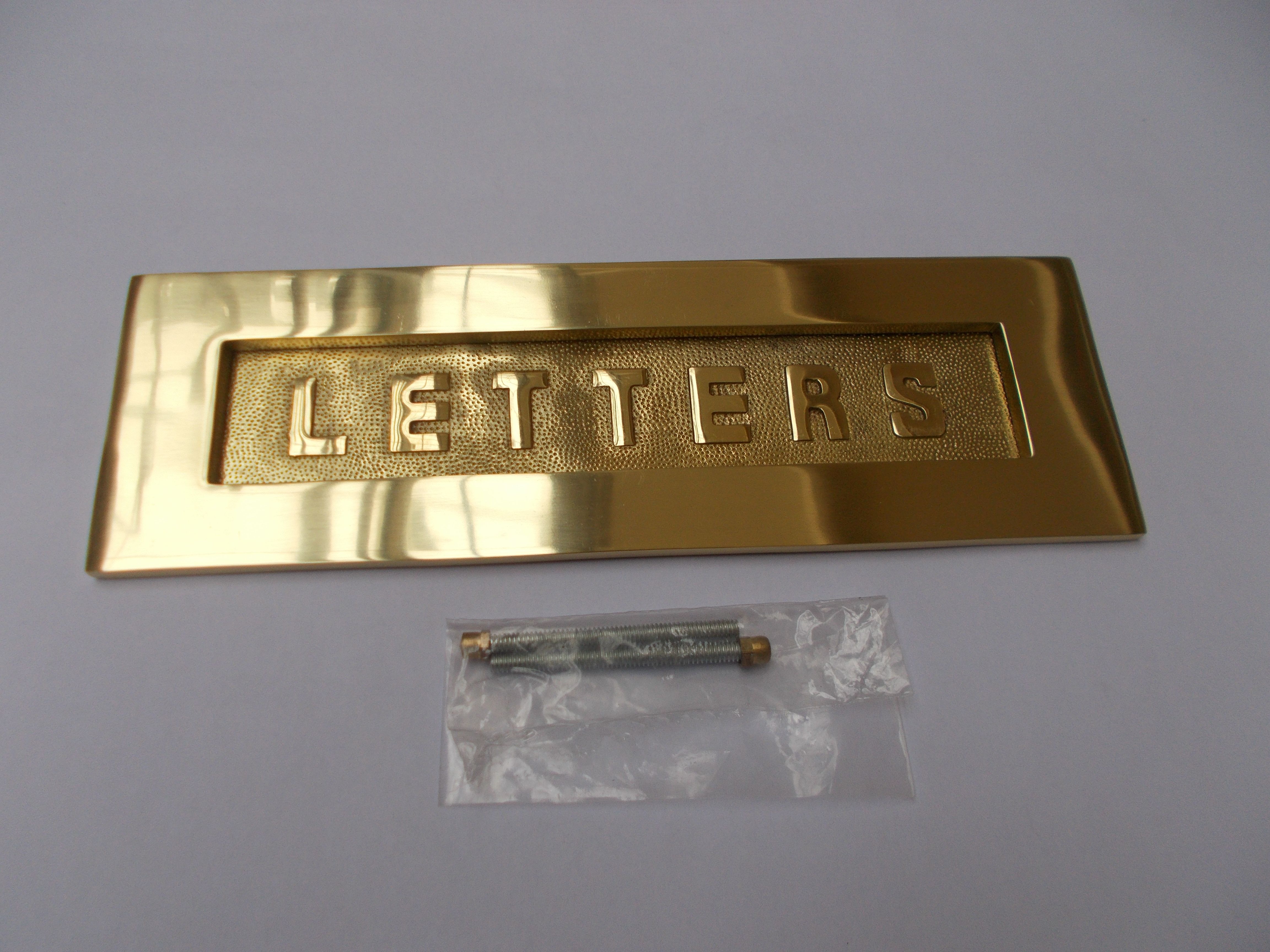 Polished Brass Front Door Internal External Letter Box Postal Plate ...