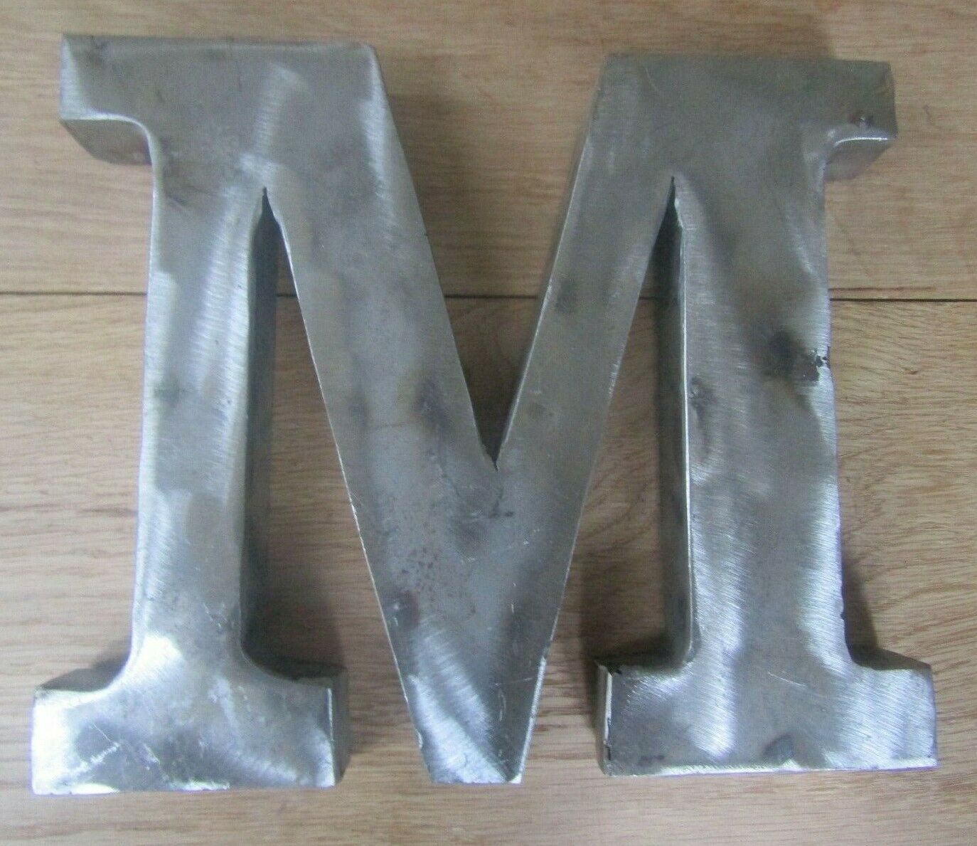 8" Letter M metal industrial rustic Words sign letters wall art ...