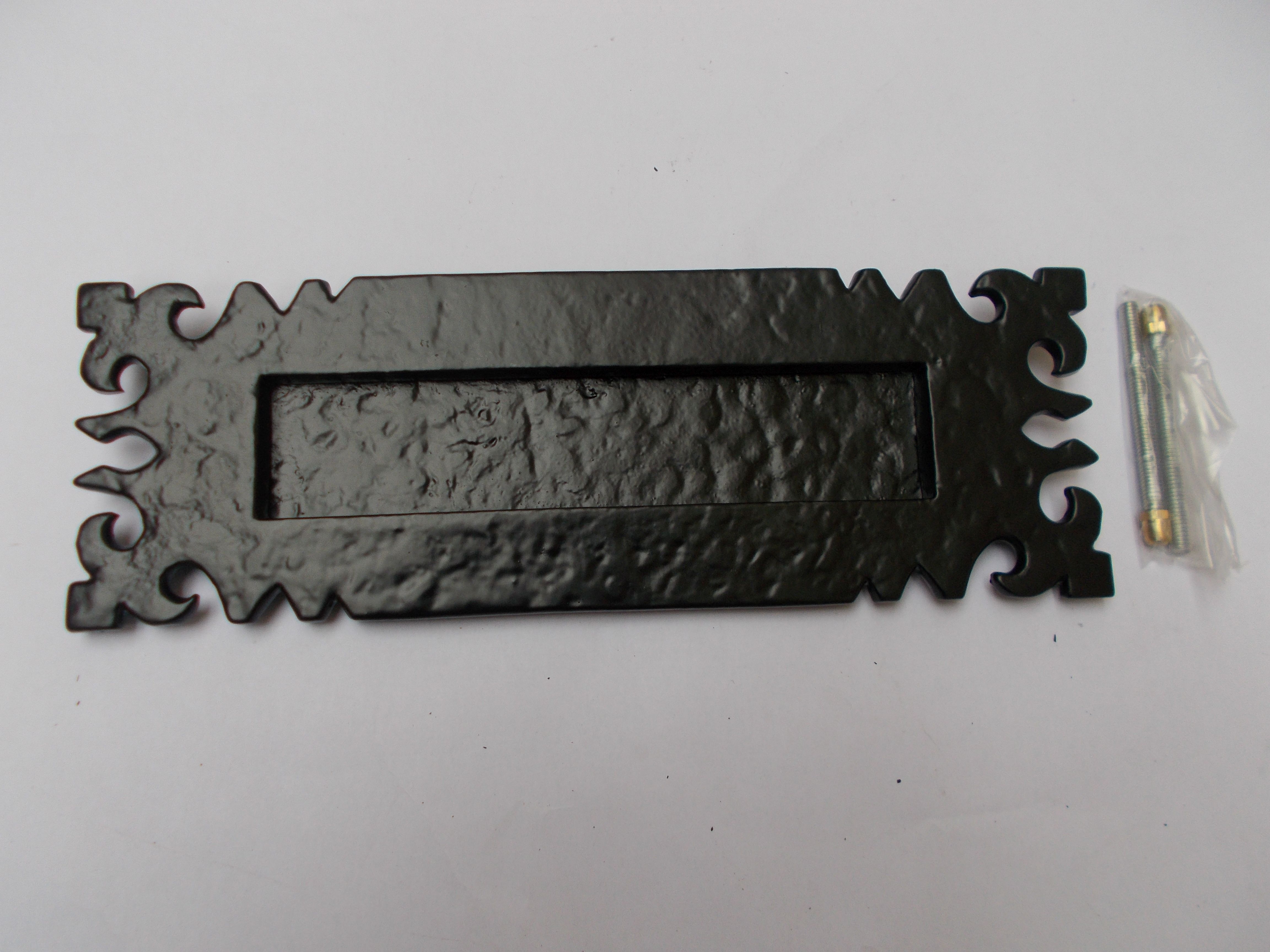 Black Antique Old English Cast Iron Letter Plate Gothic | Ironmongery World