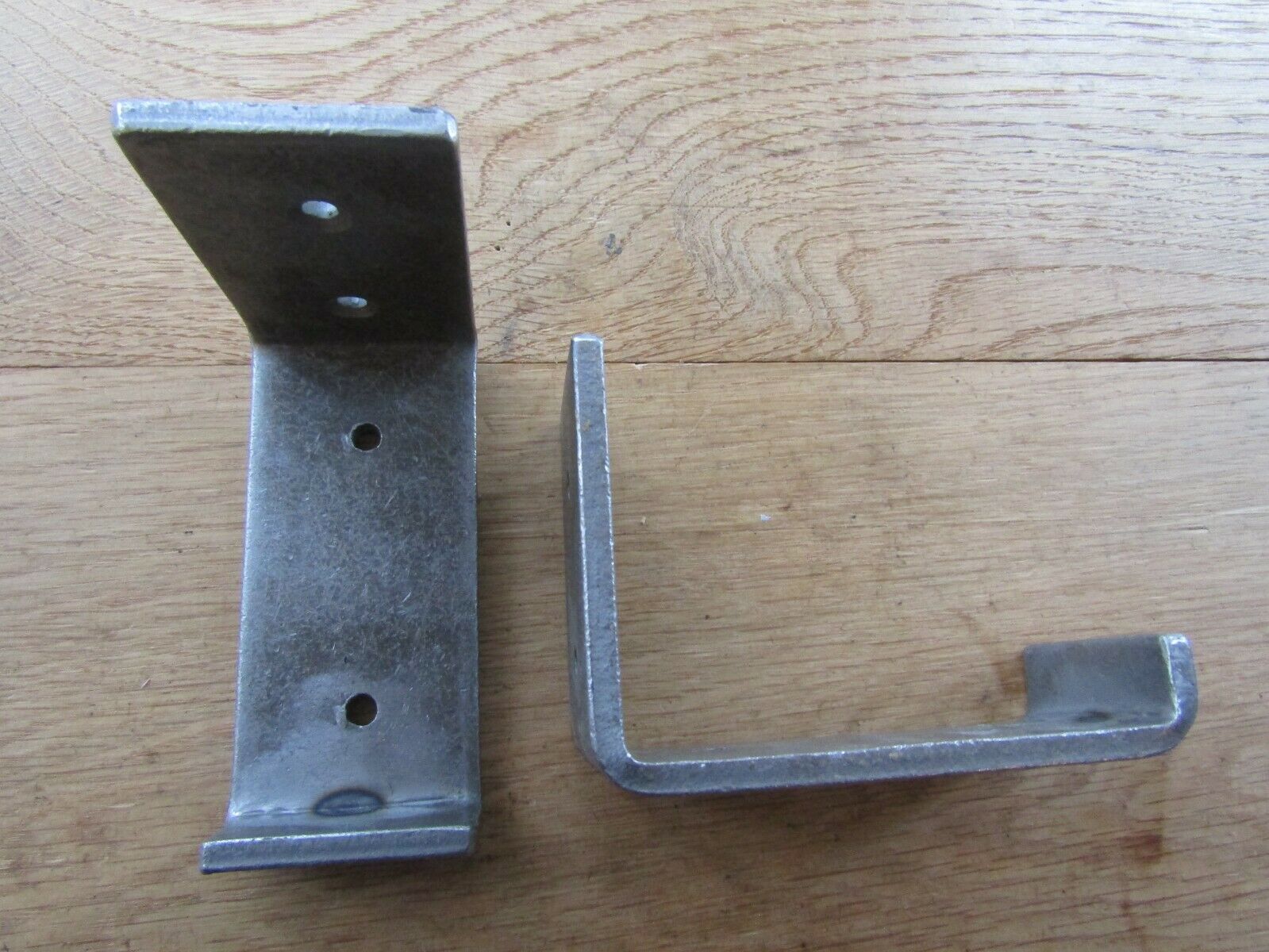 Buy Pair of 4" Antique Iron Lipped J Utility Shelf Brackets ...