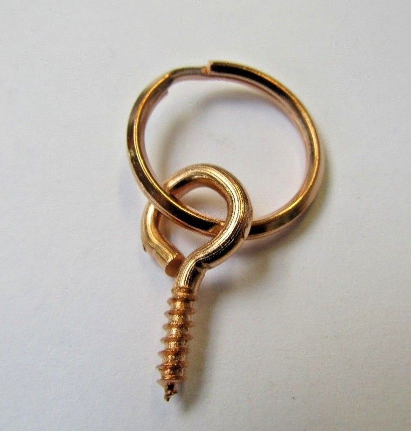 Picture hanging screw spilt rings Coppered Photo Frame Hanger wall ...