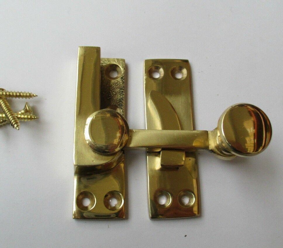 Polished Brass Victorian old style window fittings | Ironmongery World