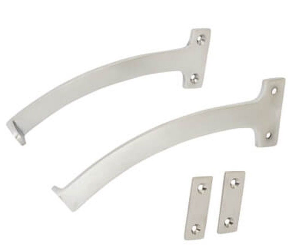 Pair of quadrant fanlight arm stay lock catch bottom hung window hinge ...
