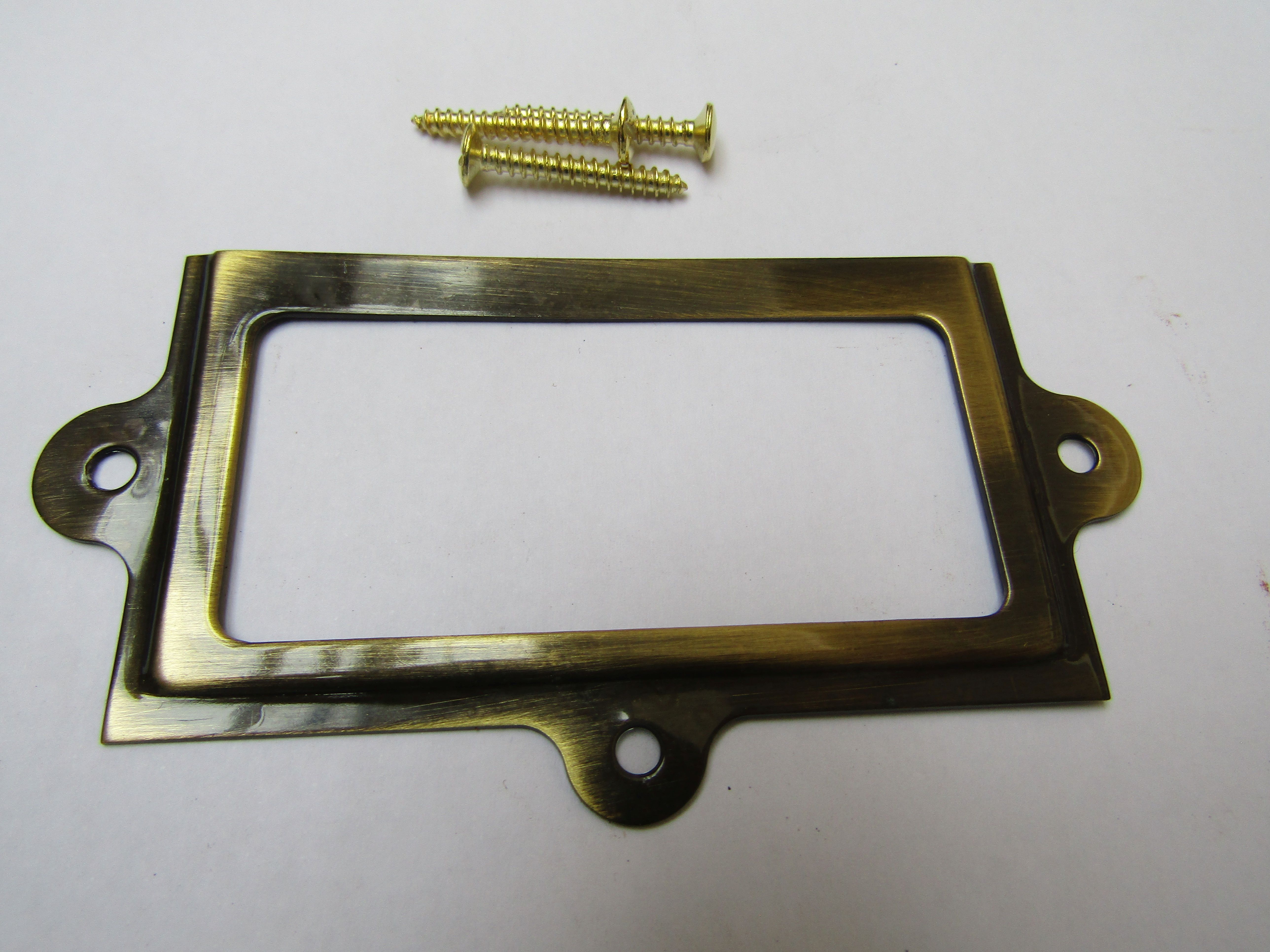 Large Retro Filing Cabinet Card Holder Antique Brass | Ironmongery World