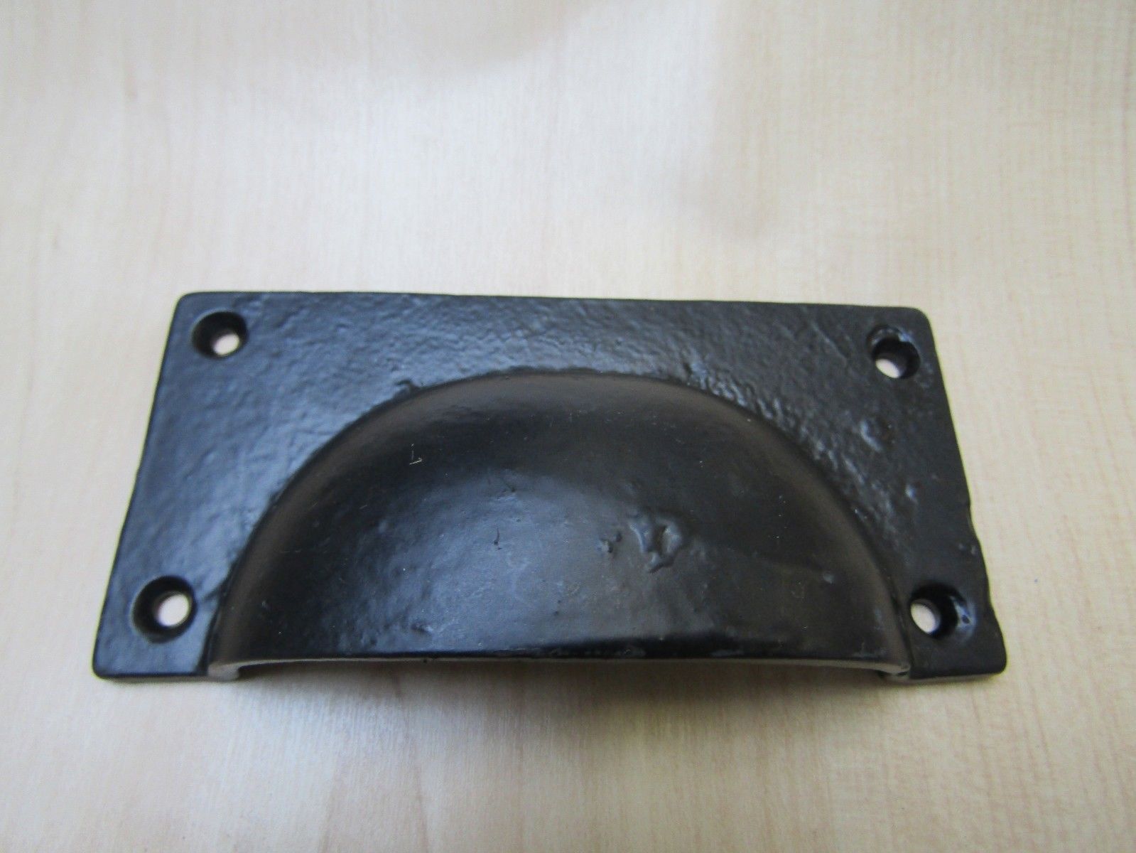 Large Rectangular Cup Pull Handle Black Antique | Ironmongery World