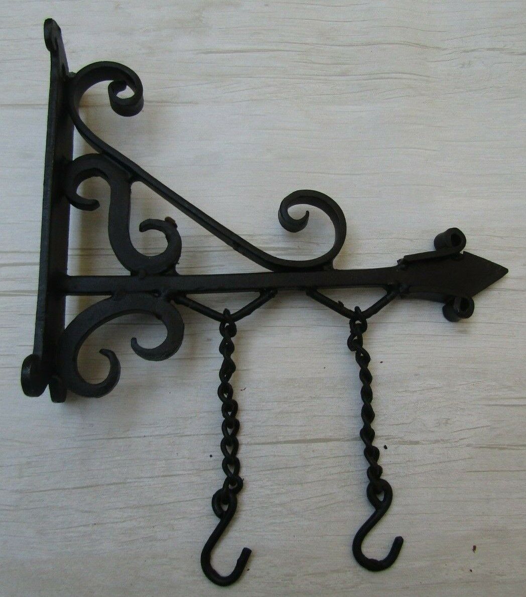 Hand Forged Sign Board Hanging Bracket Shop Sign House Name ...