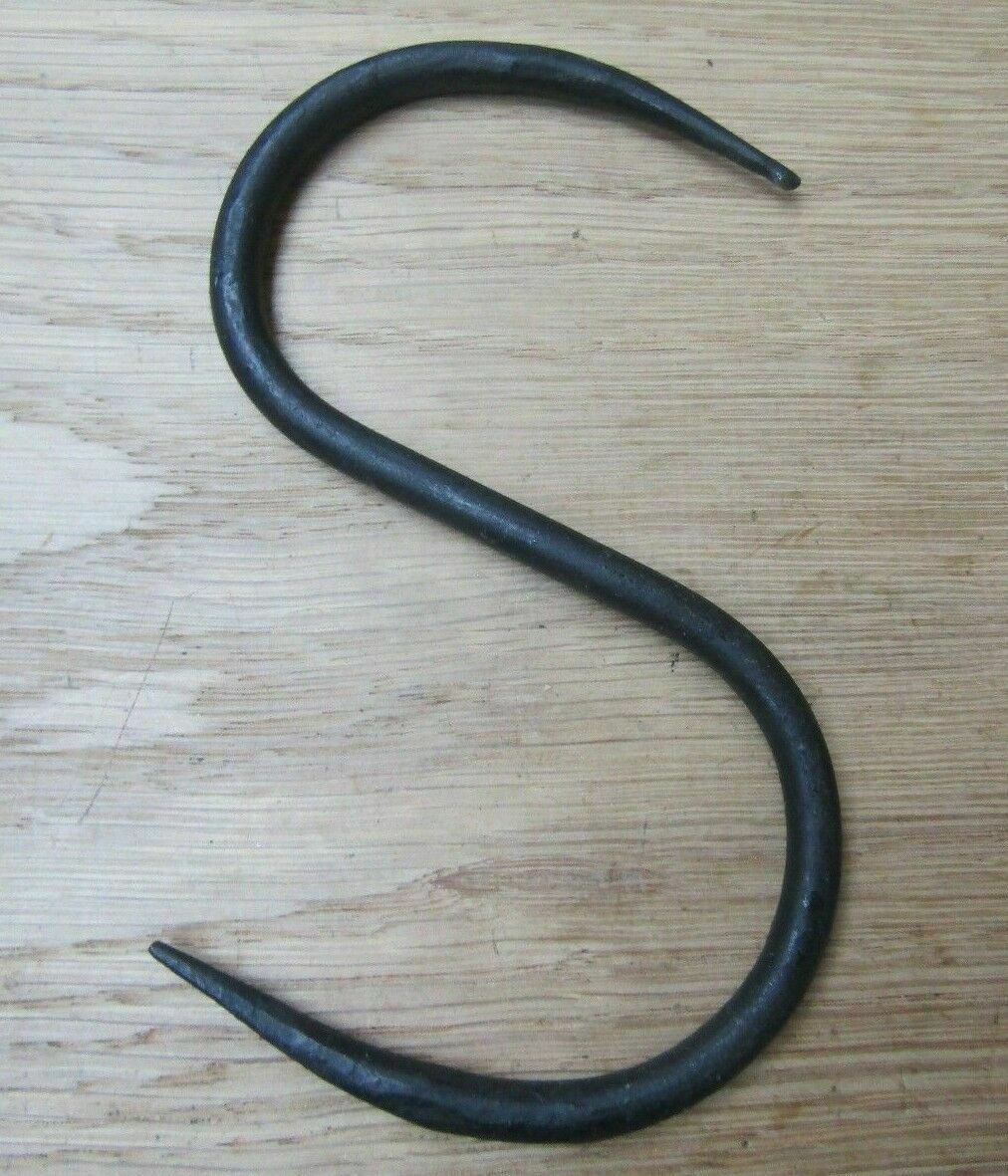 135mm Handforged S Hook Black Wax | Ironmongery World