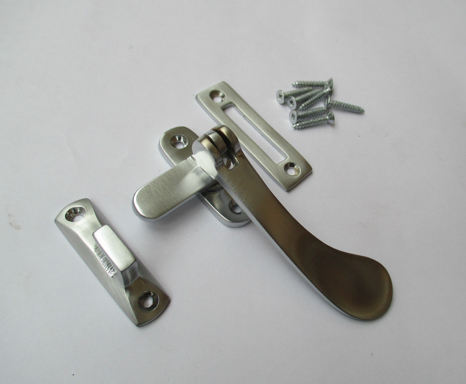 Satin/brushed chrome-victorian old style window fittings | Ironmongery ...