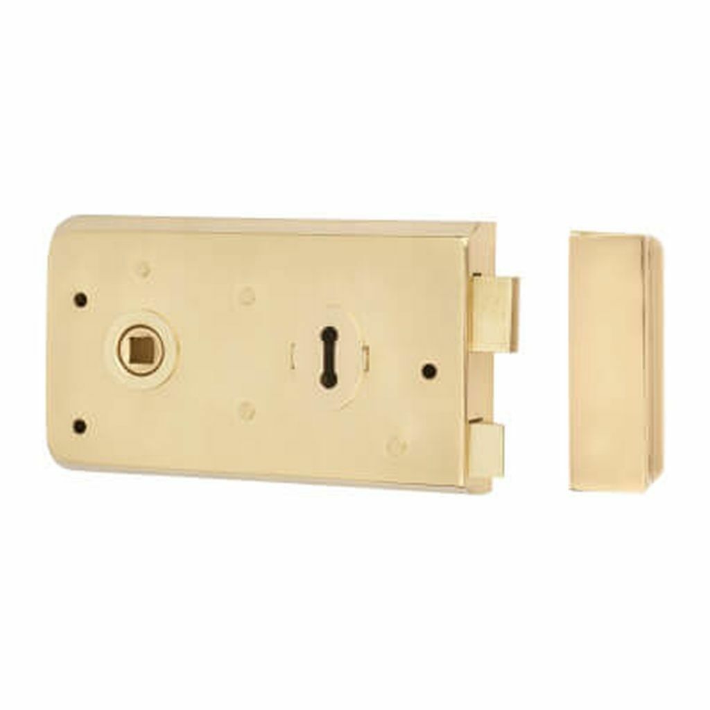 Steel rim sash lock /latch old victorian retro style deadbolt door shed ...