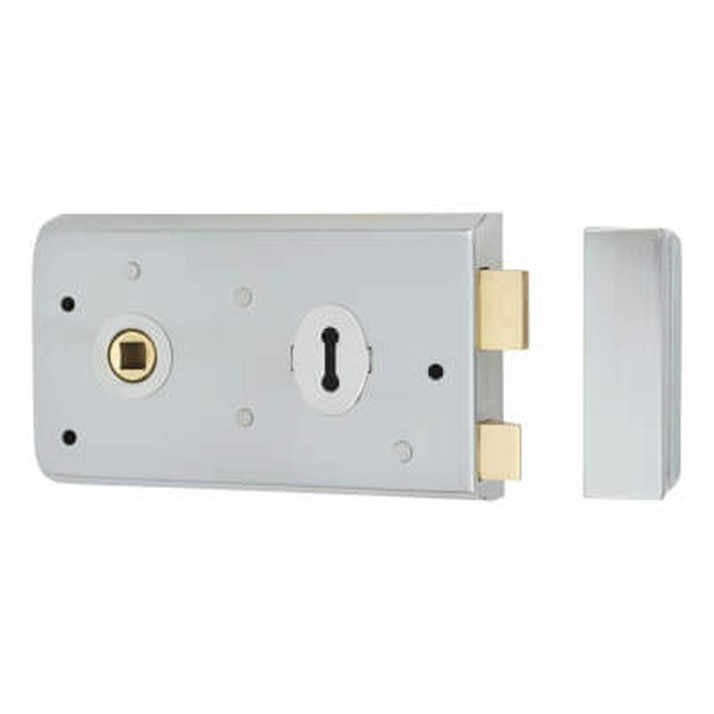 Steel rim sash lock /latch old victorian retro style deadbolt door shed ...