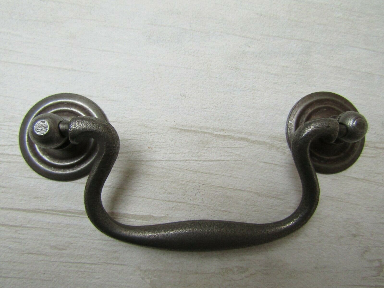Large Swan Neck Pull Handle Antique Iron | Ironmongery World