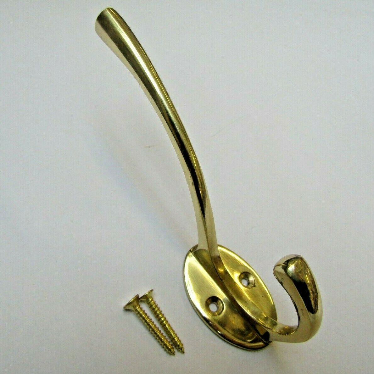 Pack Of 5 Victorian Coat Hooks Polished Brass | Ironmongery World