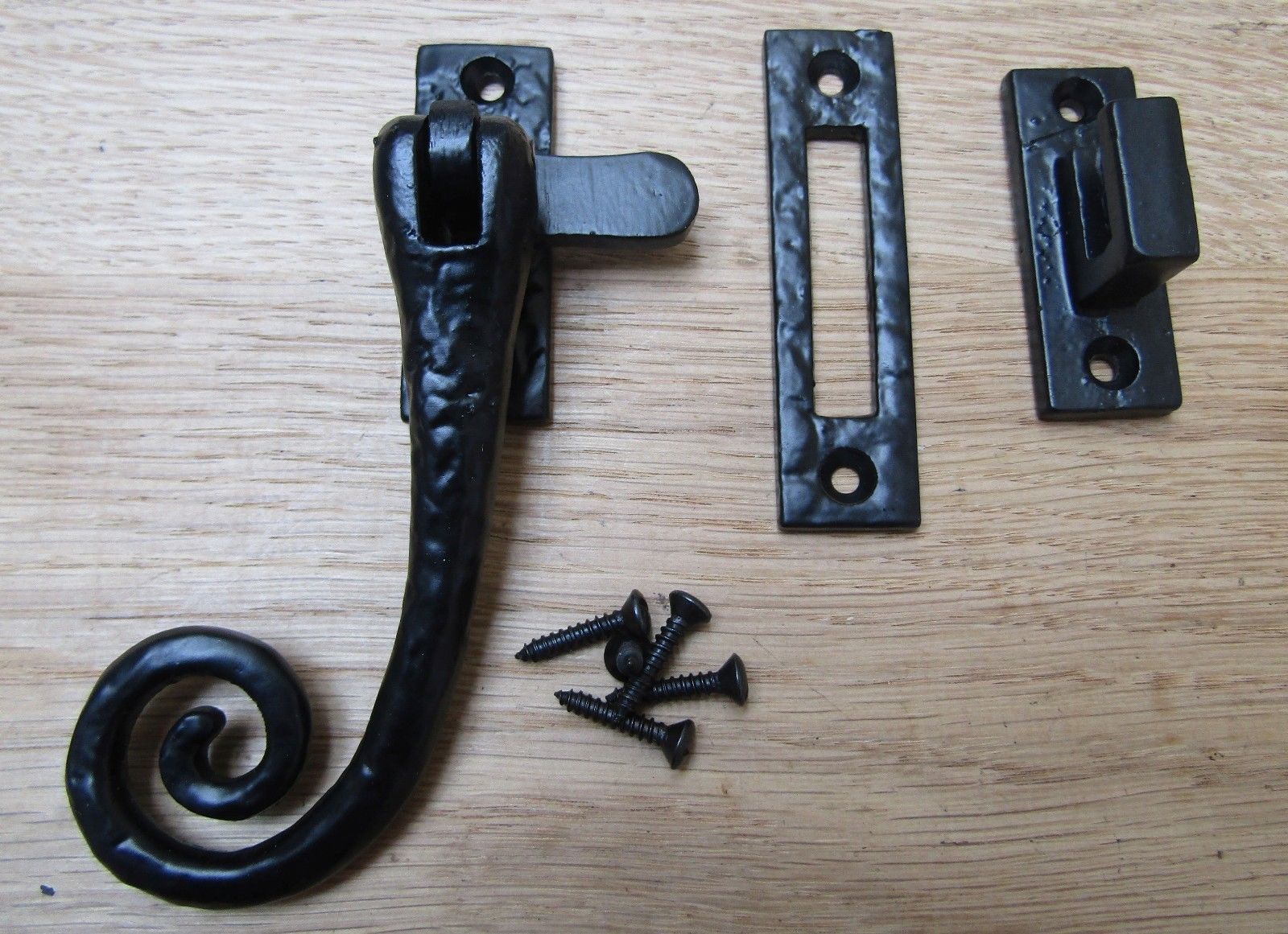 Cast iron curly - black antique old vintage victorian style window ...